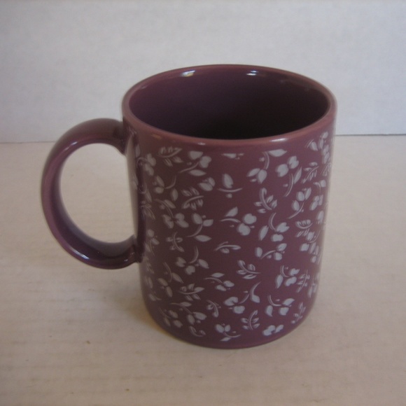 Dining | Vintage Purple With White Flowers Ceramic Coffee Mugcup Made ...
